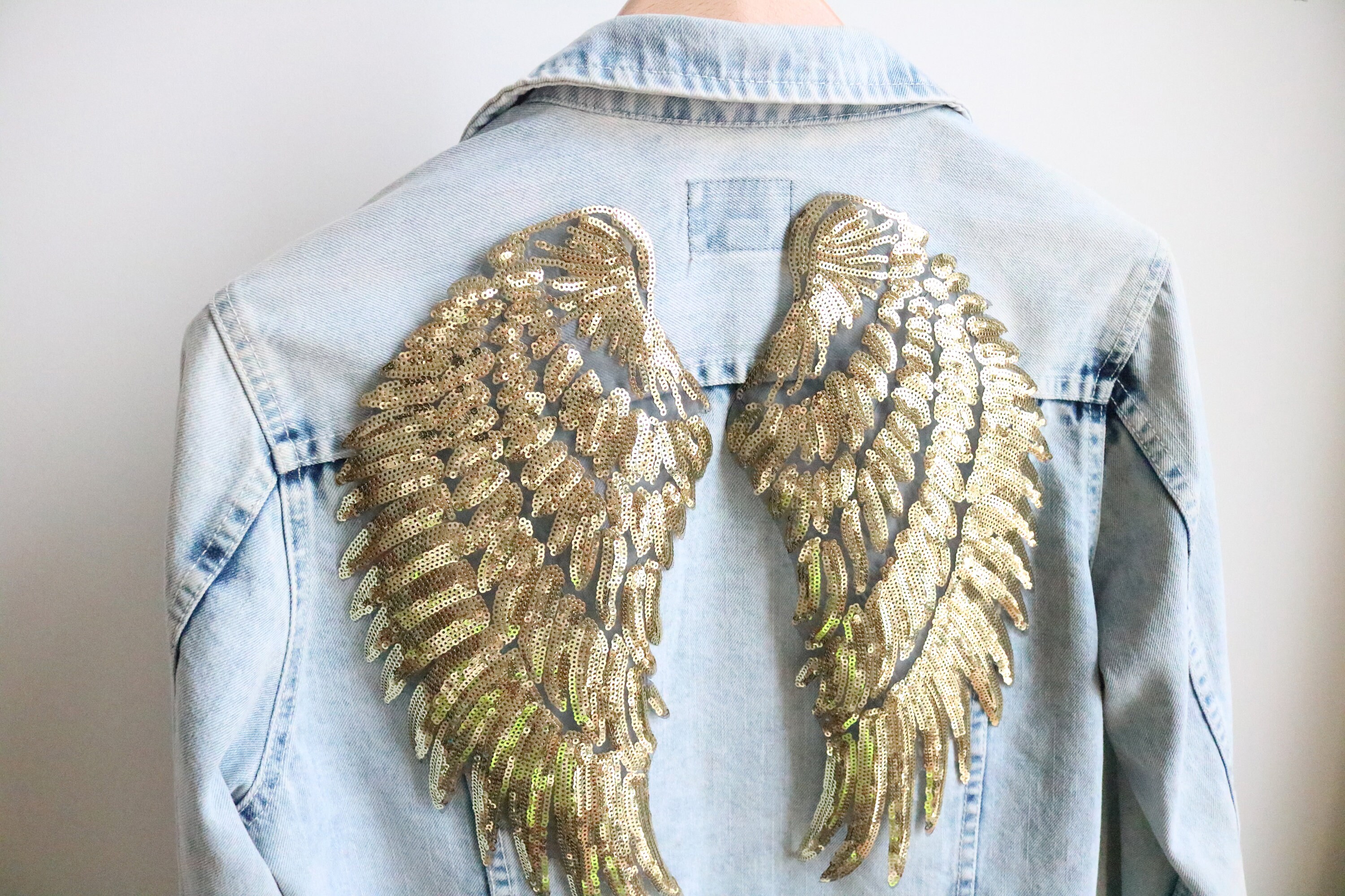 Large Rhinestone Angel Wings Patch - Etsy