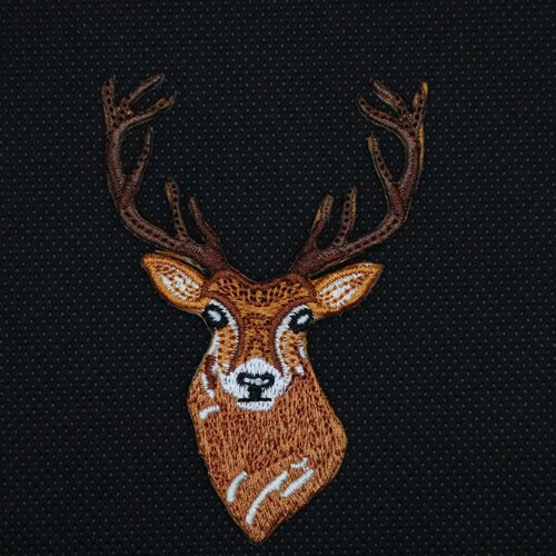 Embroidered Deer Head Patch Buck Applique Iron On - Etsy