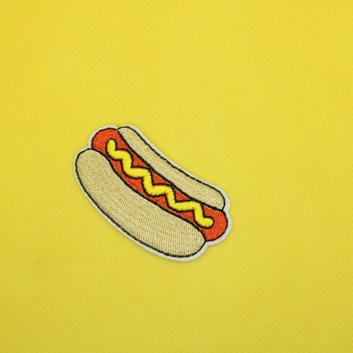 Hot Dog Bun Mustard Picnic Food Iron on Applique - Etsy