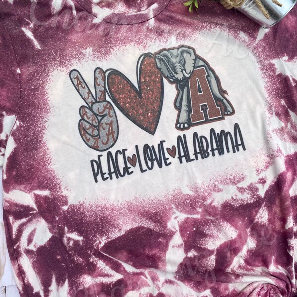 Peace Love Alabama Svg - Etsy