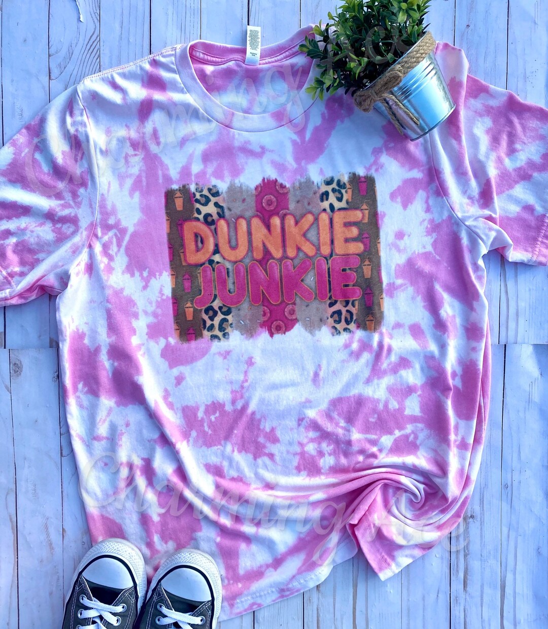 Dunkie Junkie/dunkin Lover Tee/dunkin Tee/womans - Etsy