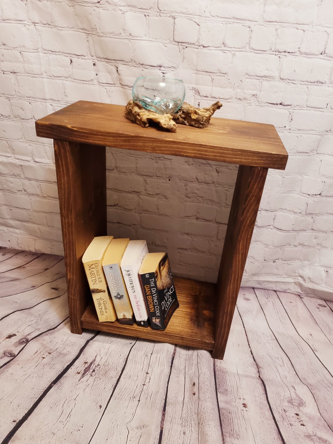 Solid Wood Side End Sofa Table 24.5cm Deep Various Sizes & Colours ...