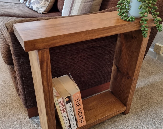 Solid Wood End Sofa Table Narrow Side Table - Various Sizes & Colours ...