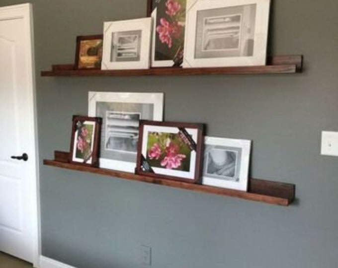 Solid Wood Picture Shelf Book Shelf Kitchen Storage Entryway Décor ...