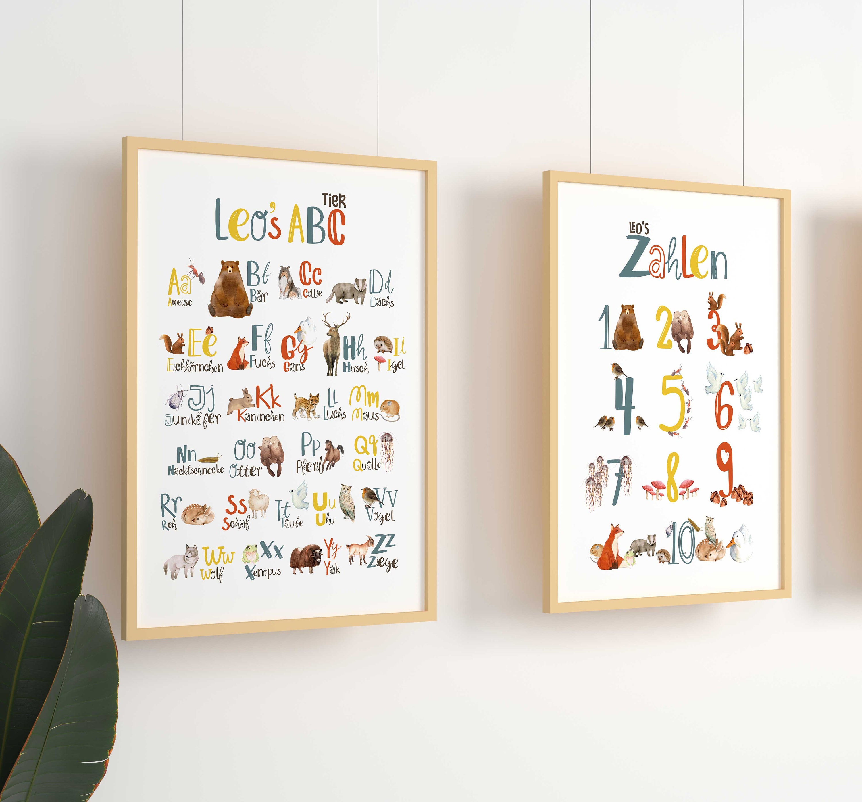ABC Poster Set Timetable Personalized With Name Back to - Etsy