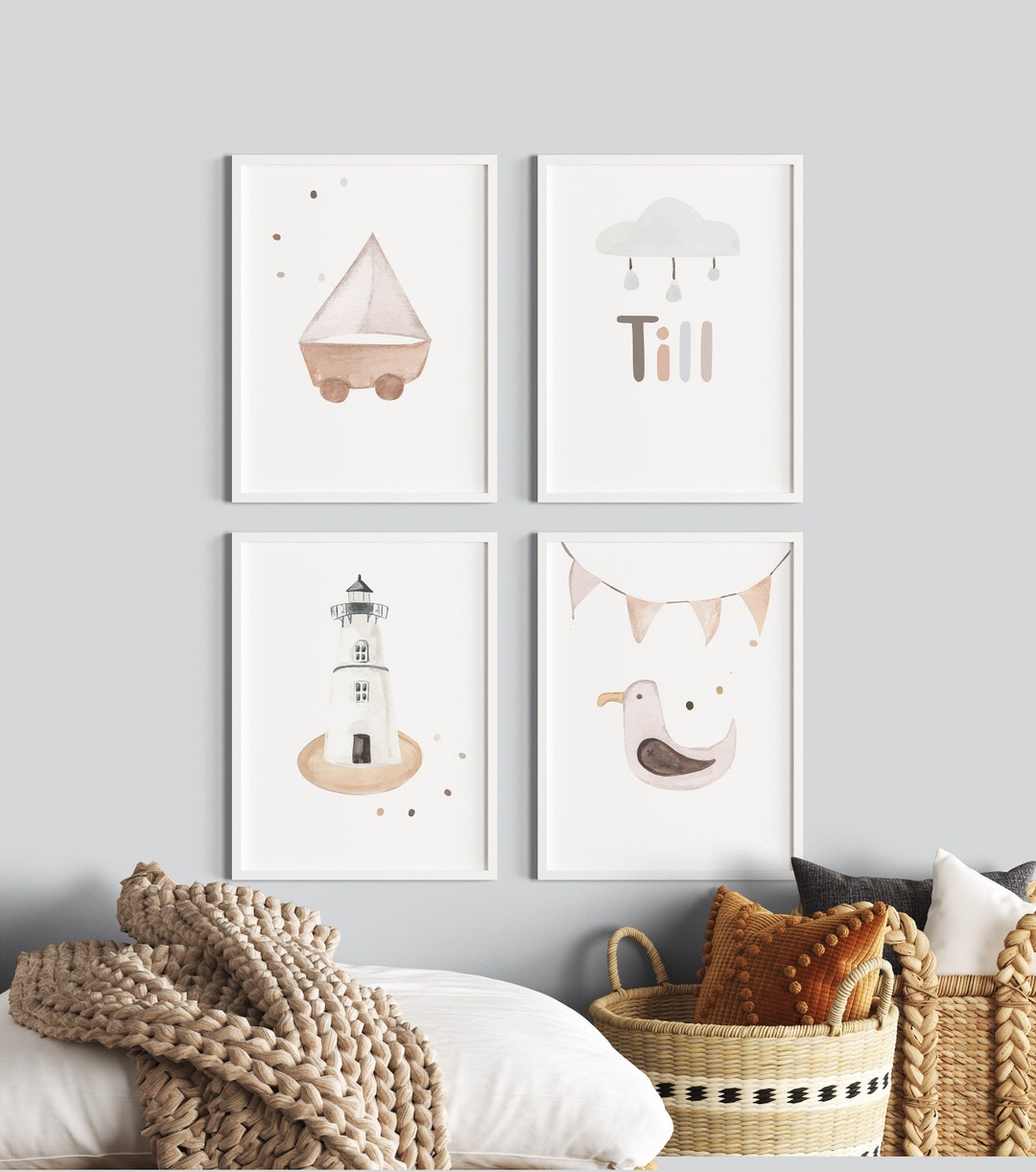 Children's Room Poster Set Boy Pictures Maritime Set of - Etsy