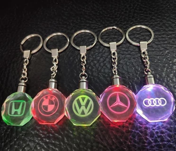 LED Car Logo Keychain - Etsy