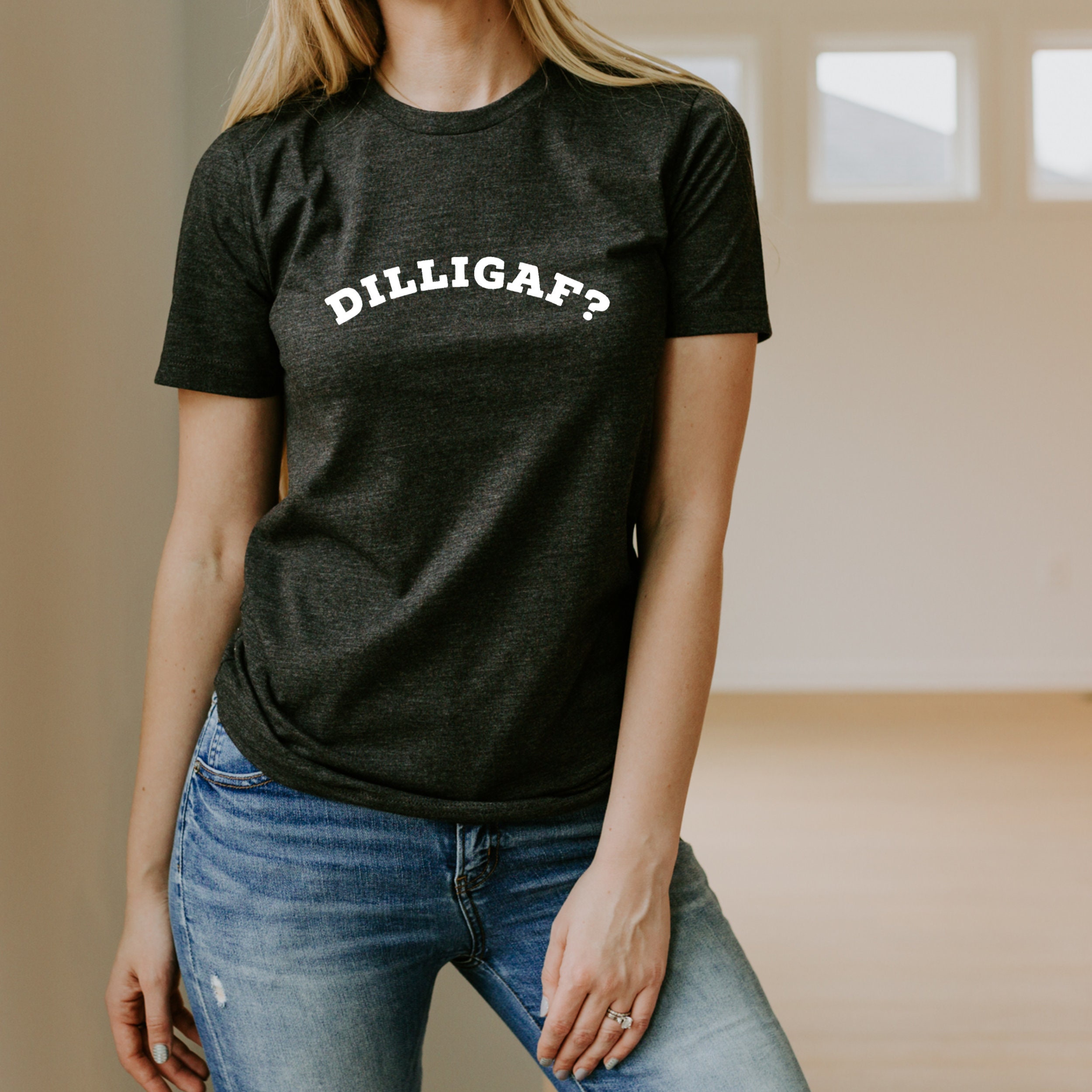 DILLIGAF Funny sarcastic shirt for women graphic T-Shirt | Etsy