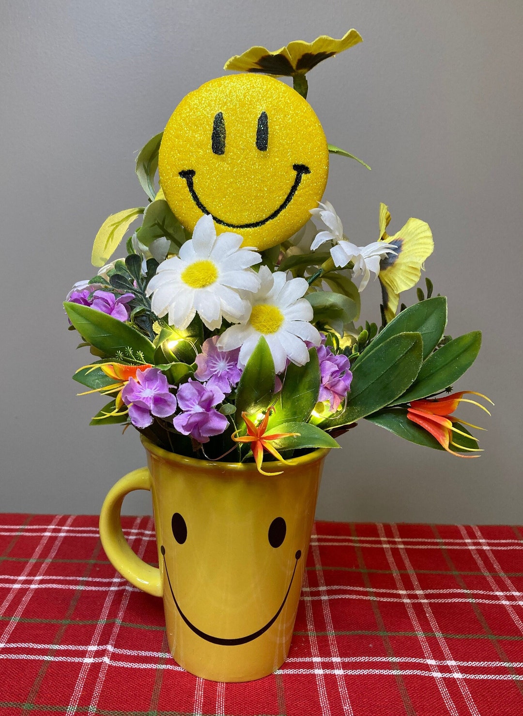 Retro Smiley Face Floral, Cheers for a Happy Retirement, Happy Birthday ...