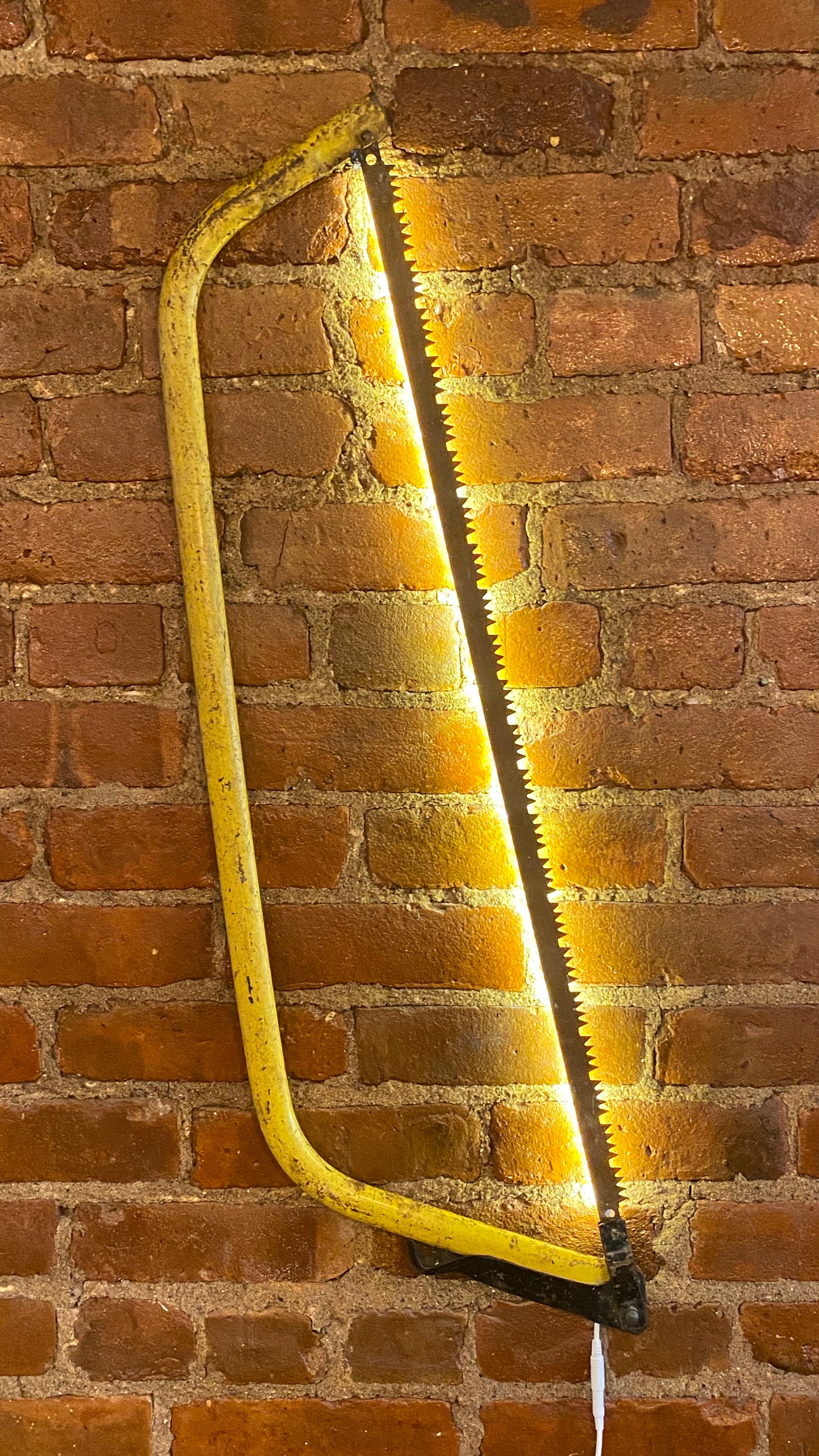 Swedish BOW SAW LIGHT Wall Decor Vintage, L.E.D. , Man Cave, Woman Cave ...