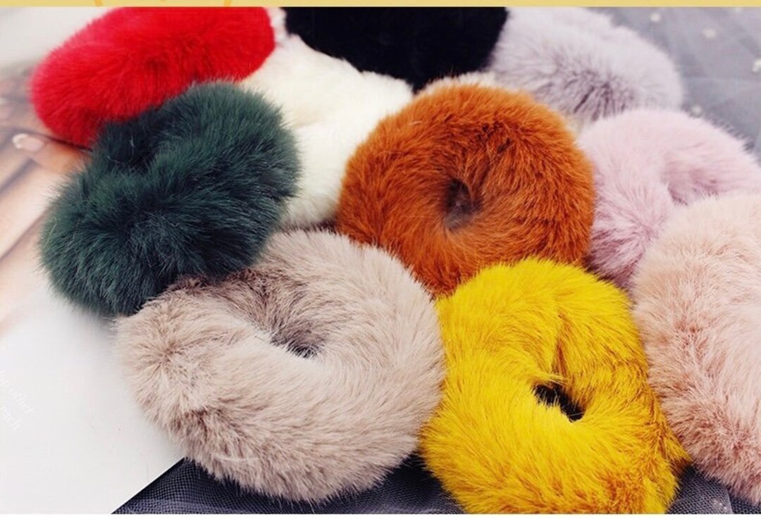Soft Furry Hair Ponytail. Faux Fur Ponytail. Plushy Ponytail. Plush ...