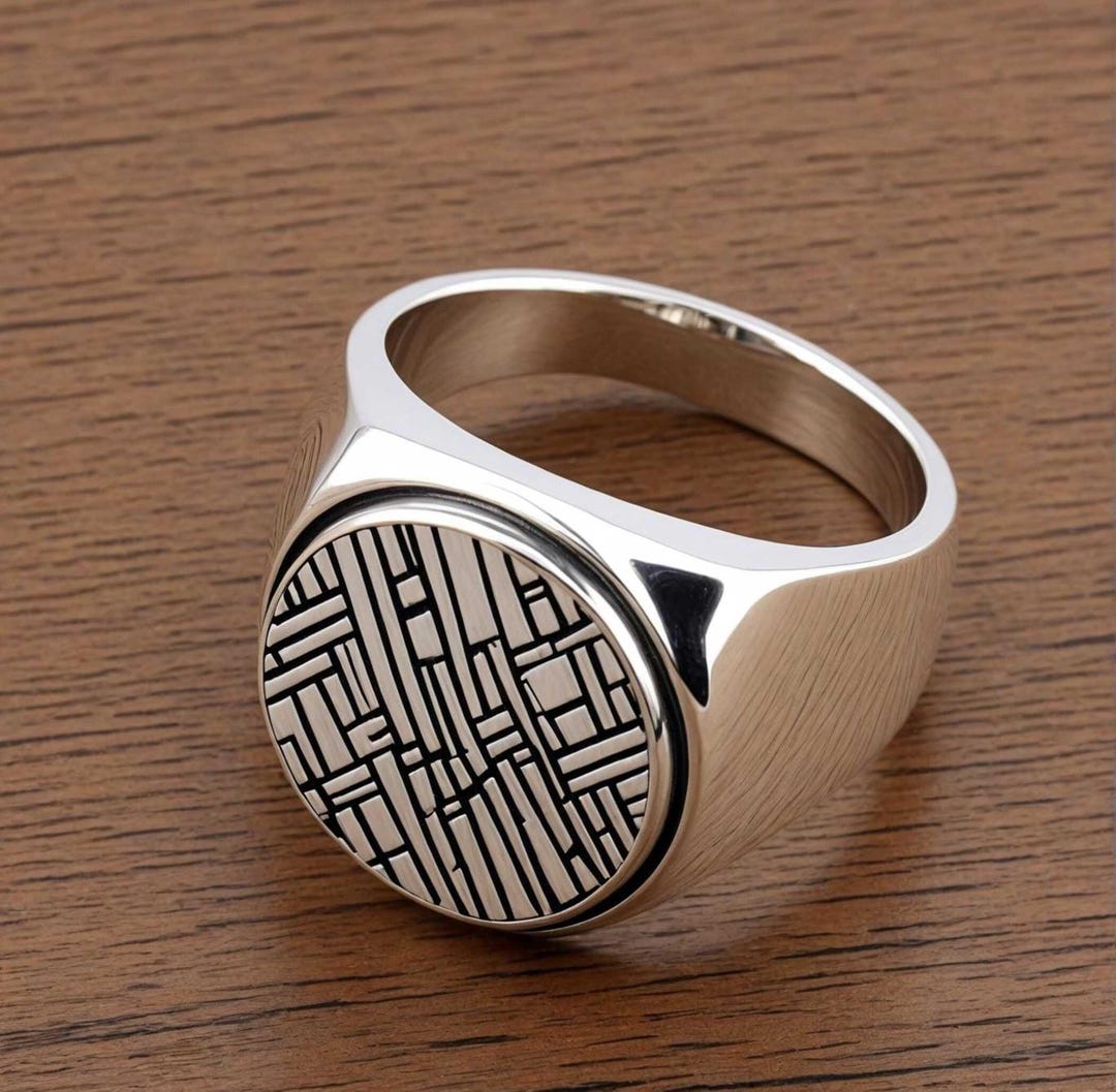 Classic 925 Silver Men's Signet Ring Timeless Design Sophisticated Men ...