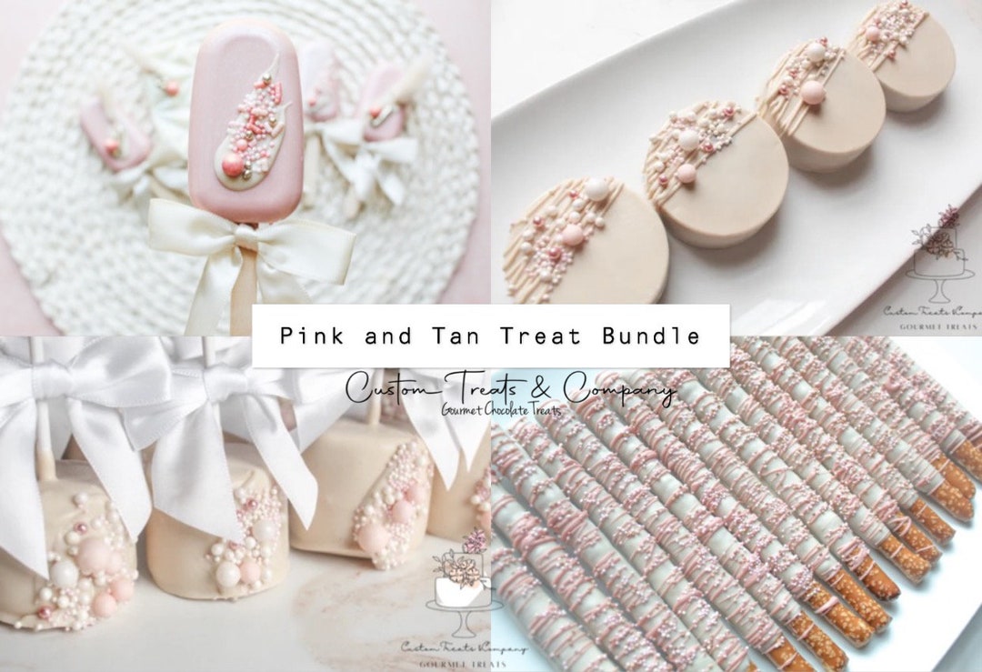 Pink and Tan Cakesicle Dessert Bundle - 48 Pieces - Etsy