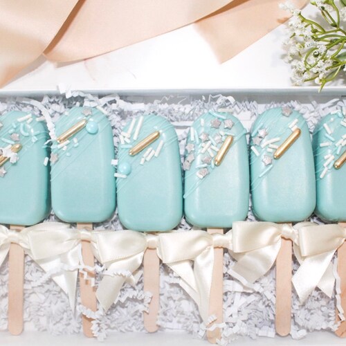 Cake Pops: Blue Baby Shower Cake Pops Made to Order With High - Etsy