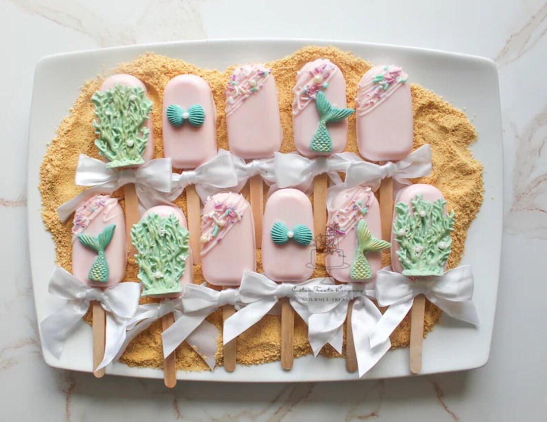 Pink Mermaid Cakesicles - Mermaid Cakepops - Etsy