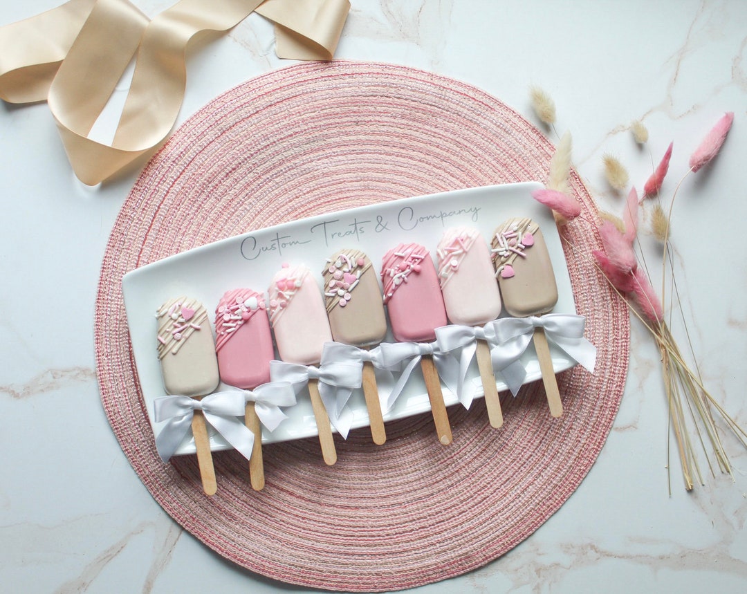 Pink & Nude Cakesicles - Boho Treats , Wedding Favors , Baby Shower Treats - Etsy