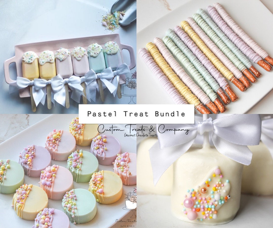 Pastel Treat Bundle - Cakesicles , Oreos, Rice Krispy Treats, Chocolate ...