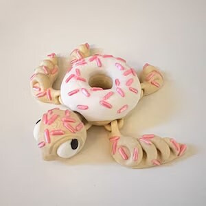 3d Printed Donut Turtle Articulated Cinderwing Frosting and Sprinkles ...
