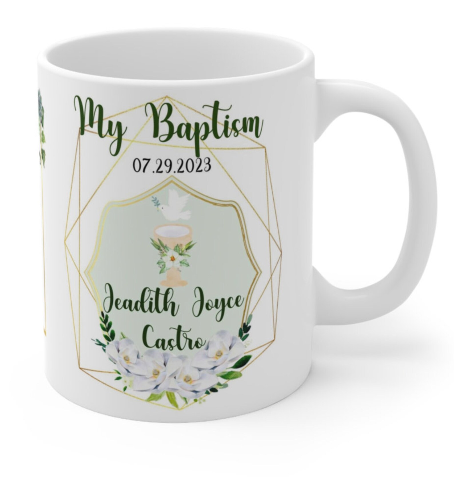 Baptism Personalized Mugs. Godparents Gift, Godmother Mug Gift ...