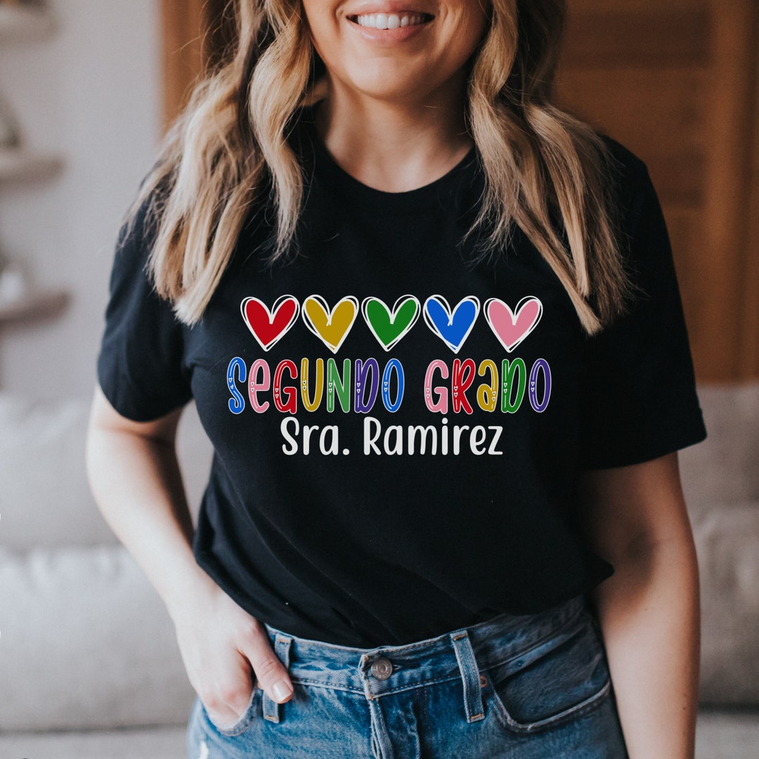 Segundo Grado Maestra T-shirt, Maestra Personalized Teacher Shirt ...