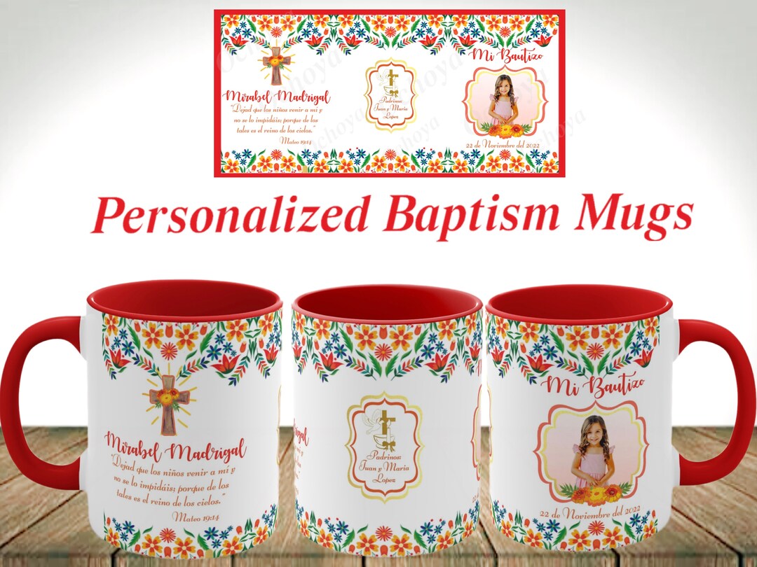 Baptism Mug, Recuerdos De Bautizo Personalizados, Tazas De Bautizo ...