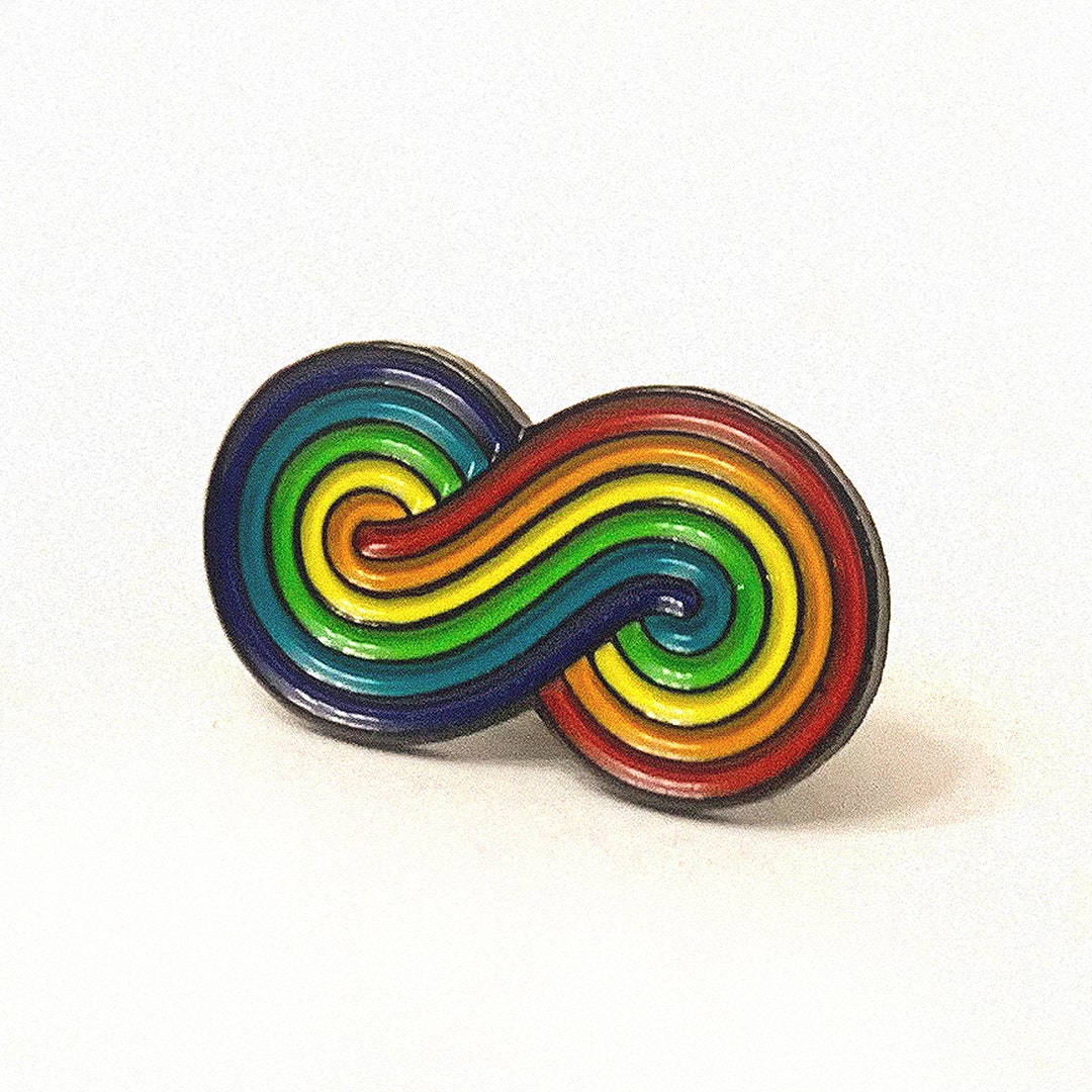 Infinity Rainbow Pin - Etsy