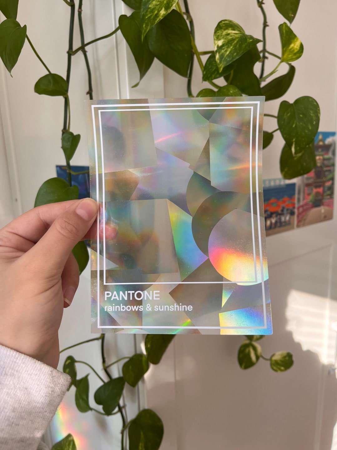 Rainbows & Sunshine Suncatcher Sticker | Suncatcher Sticker | Rainbow ...