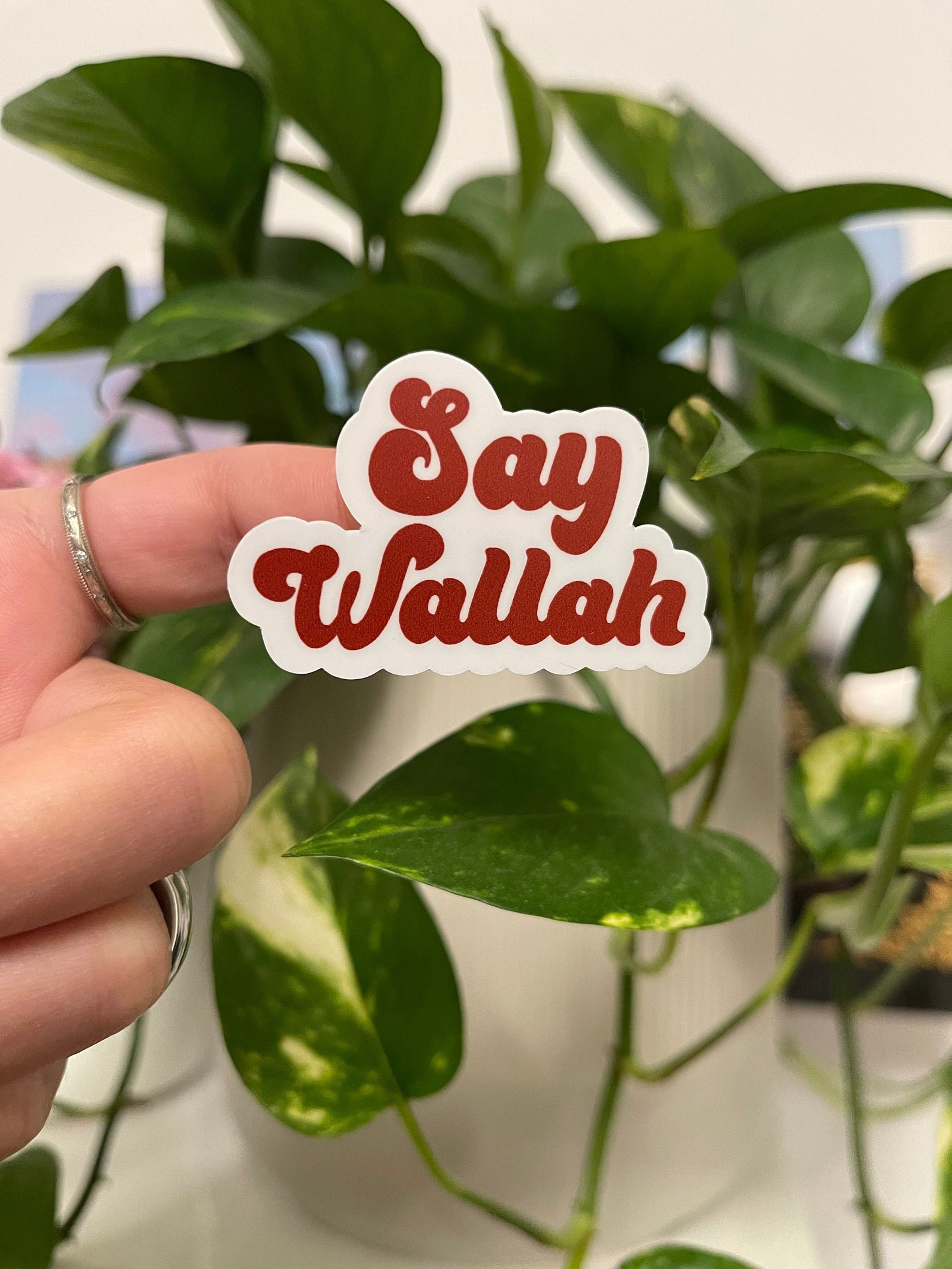 Say Wallah Bubble Sticker Cute Waterproof Vinyl Sticker for - Etsy