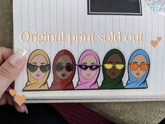 Paper Clings Stickers, Labels & Tags Hijabi Girl Squad Sticker Hijab ...