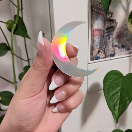 Holographic Moon Mandala Waterproof Sticker - Etsy
