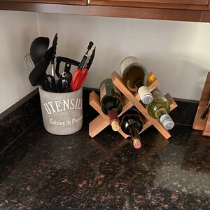 Handcrafted Oak Wood Wine Rack - Etsy