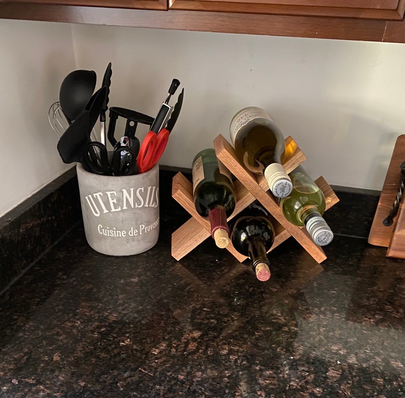 Handcrafted Oak Wood Wine Rack - Etsy