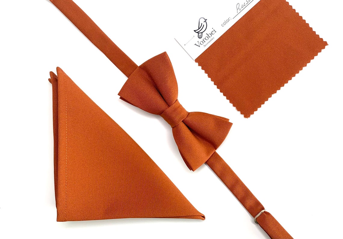 Rost Krawatte / Kupfer Rost Krawatte / Fliege / Hosenträger ...