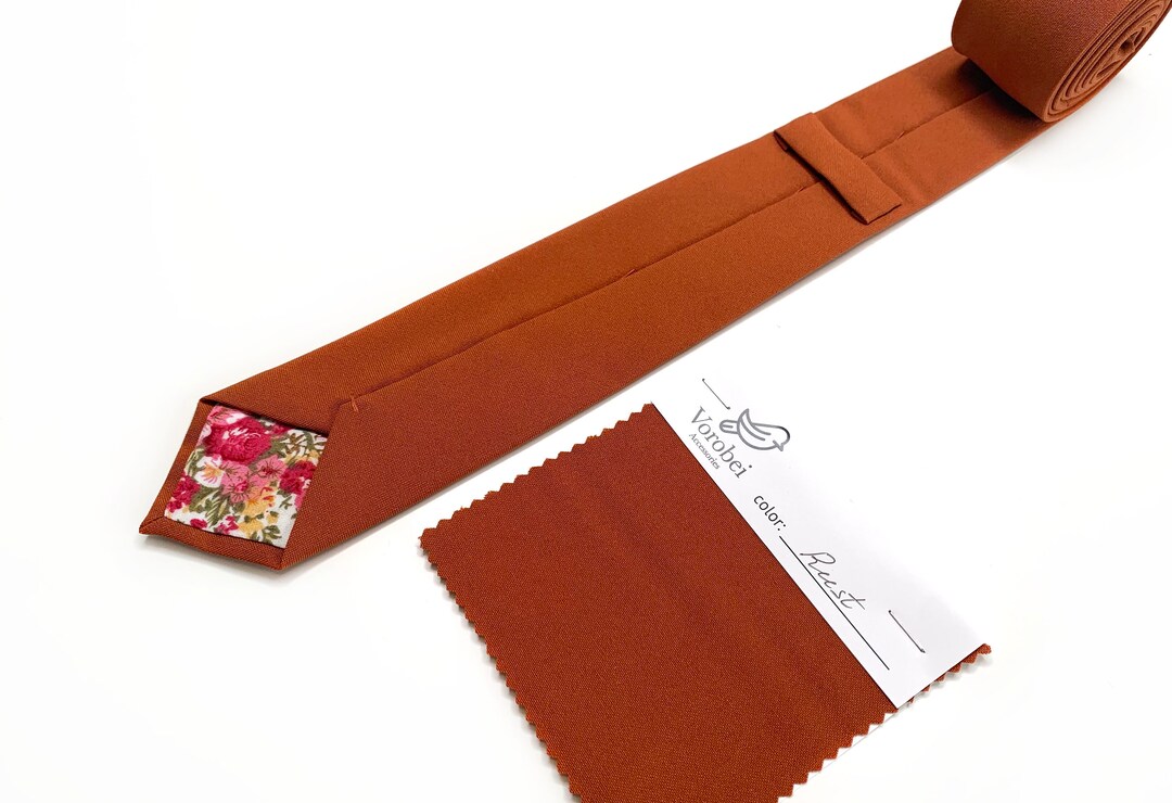 Rust Tie / Copper Rust Necktie / Terracotta Wedding / Bow Tie ...