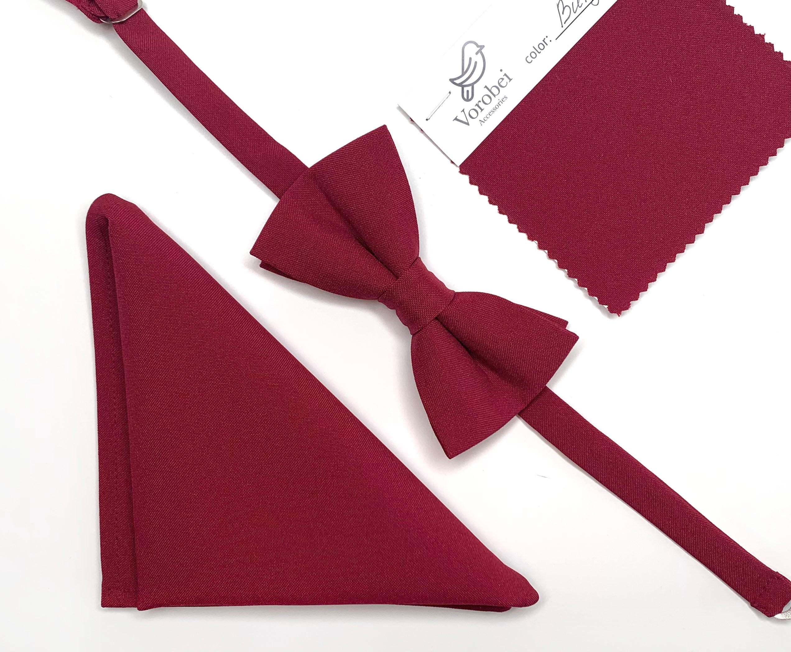 Corbata burdeos / Corbata granate / Pajarita / Tirantes / Pañuelo de ...