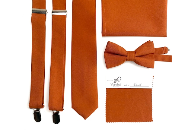 Rost Krawatte / Kupfer Rost Krawatte / Fliege / Hosenträger / - Etsy.de