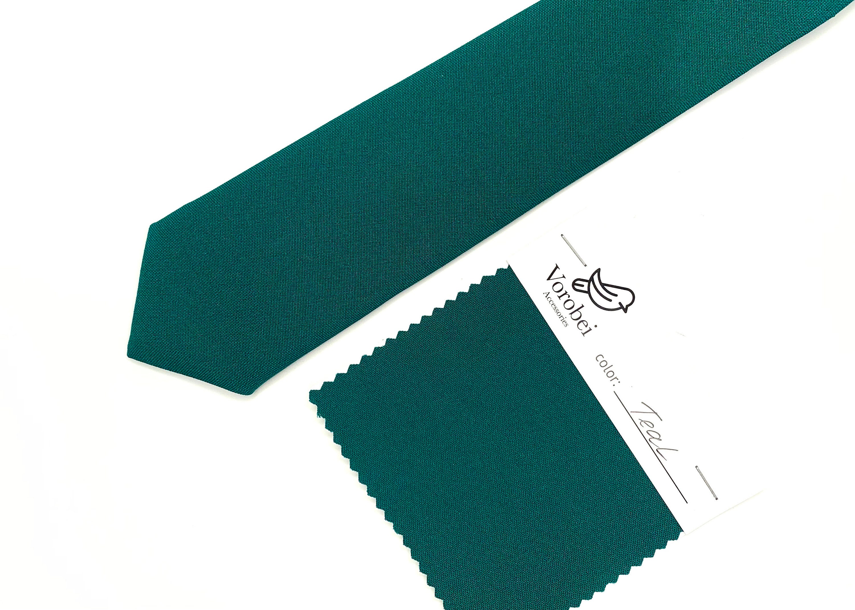 TEAL Necktie / Teal Green Tie / Bow Tie / Suspenders / Pocket Square ...