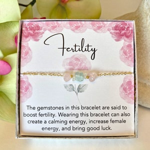 Fertility Bracelet, Fertility Crystals, Fertility Gift, Aquamarine ...