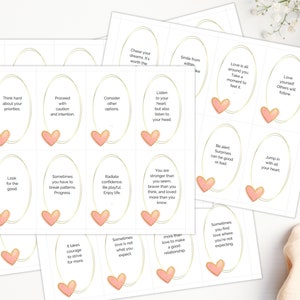 Printable Oracle Deck, Love Oracle Cards, Love Message Oracle Cards ...