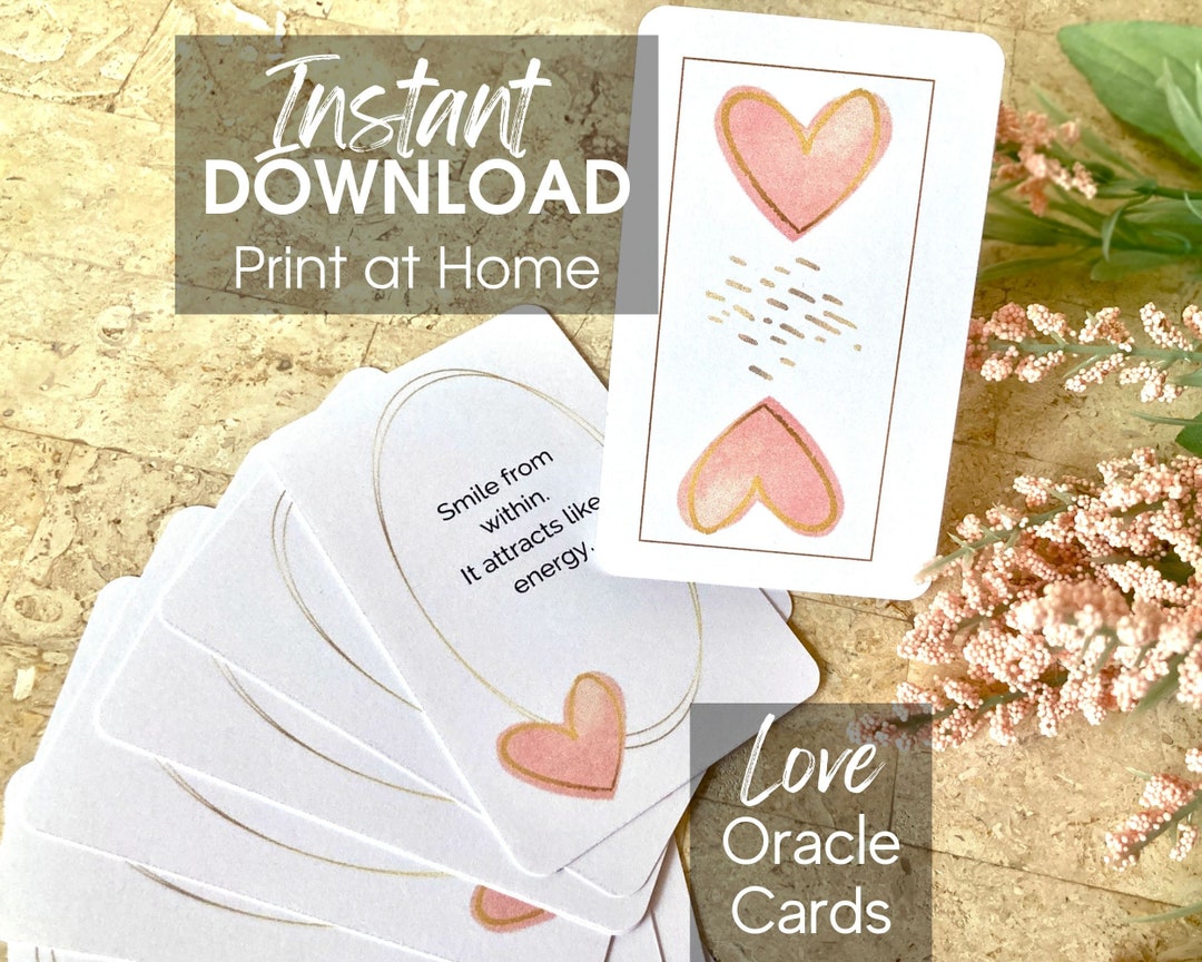 Love Oracle Deck, Printable Oracle, Romance Oracle Cards for Love ...