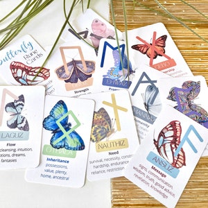 Butterfly Rune Deck, Printable Rune Cards, Rune Set, Oracle Deck ...