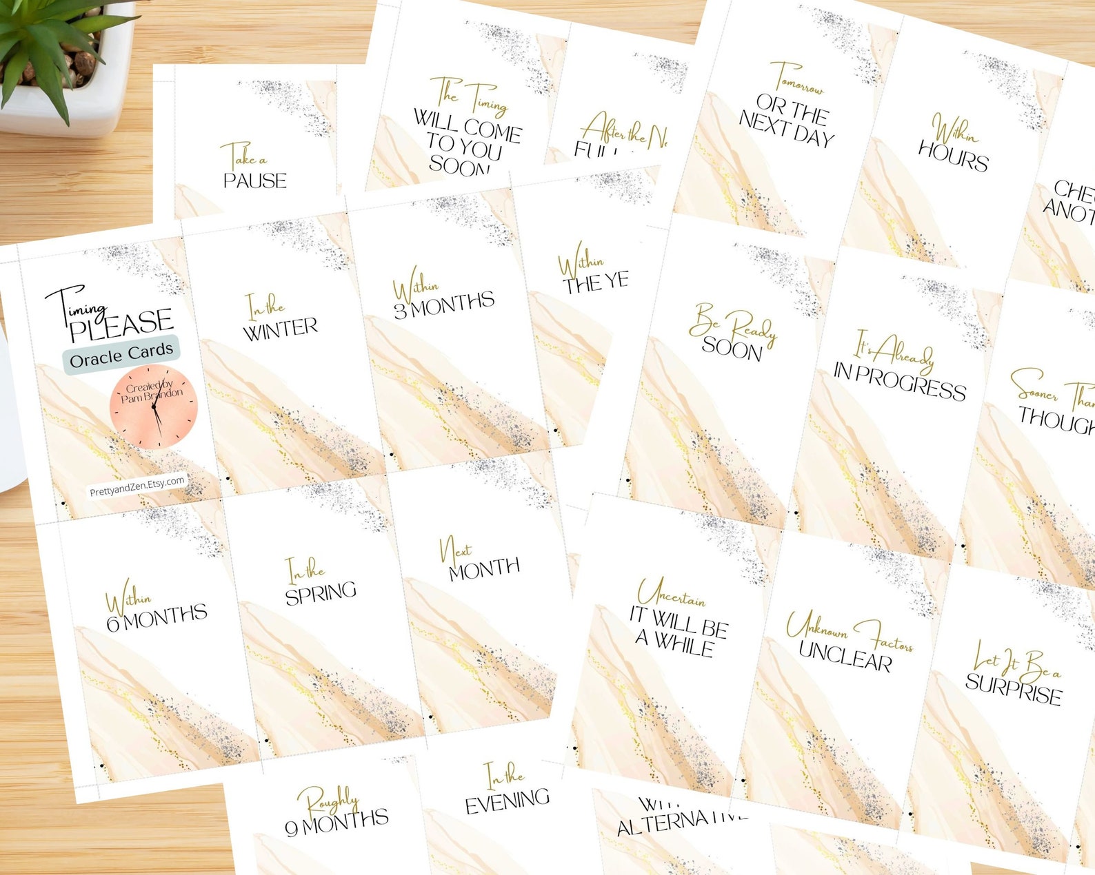 Divine Timing Oracle Timing Oracle Cards Clarifying Deck - Etsy