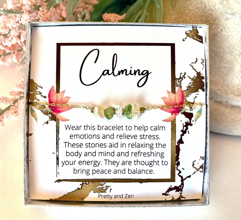 Calming Bracelet Anxiety Bracelet Mindfulness Gift Quartz - Etsy