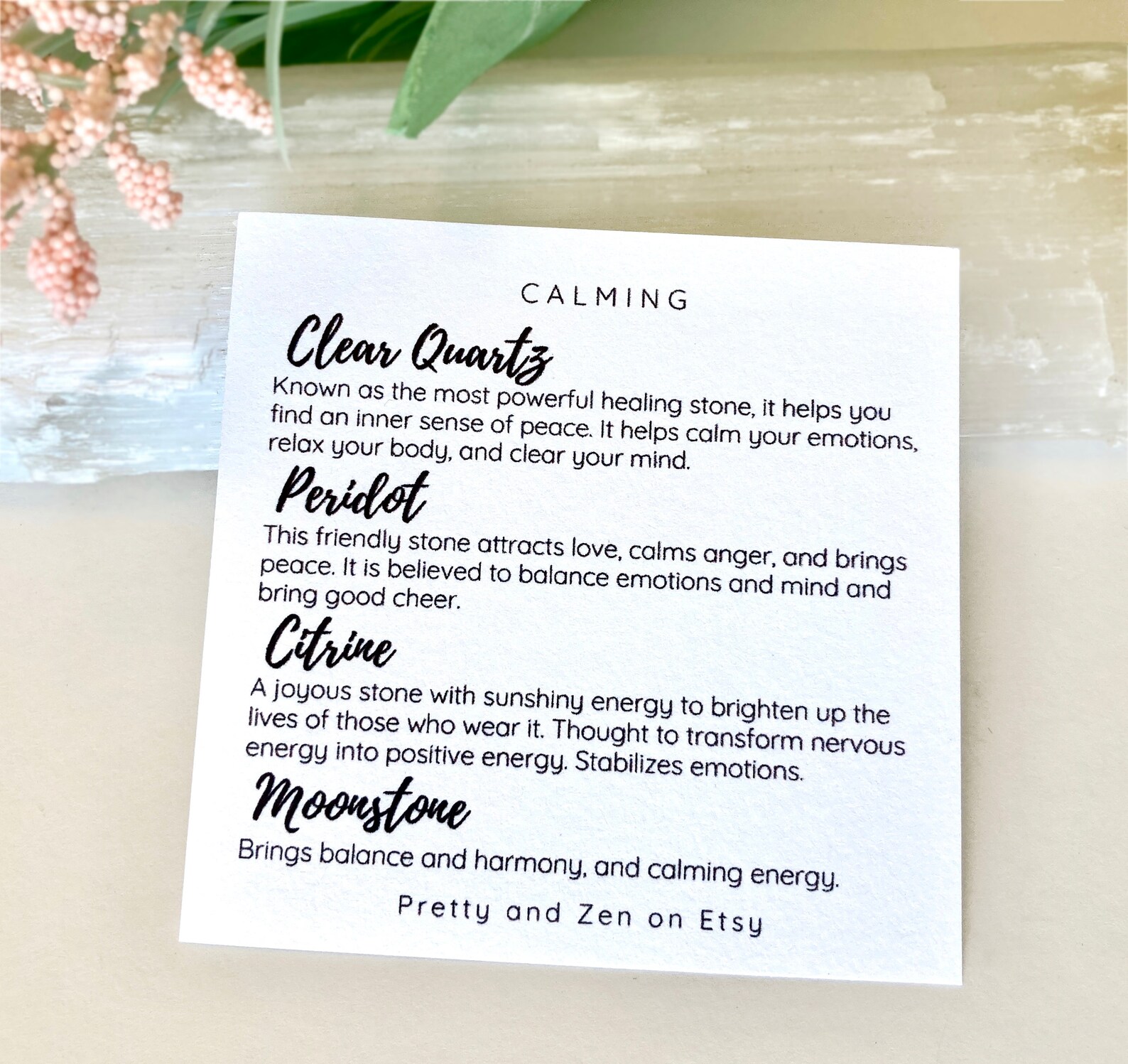 Calming Bracelet Anxiety Bracelet Mindfulness Gift Quartz - Etsy