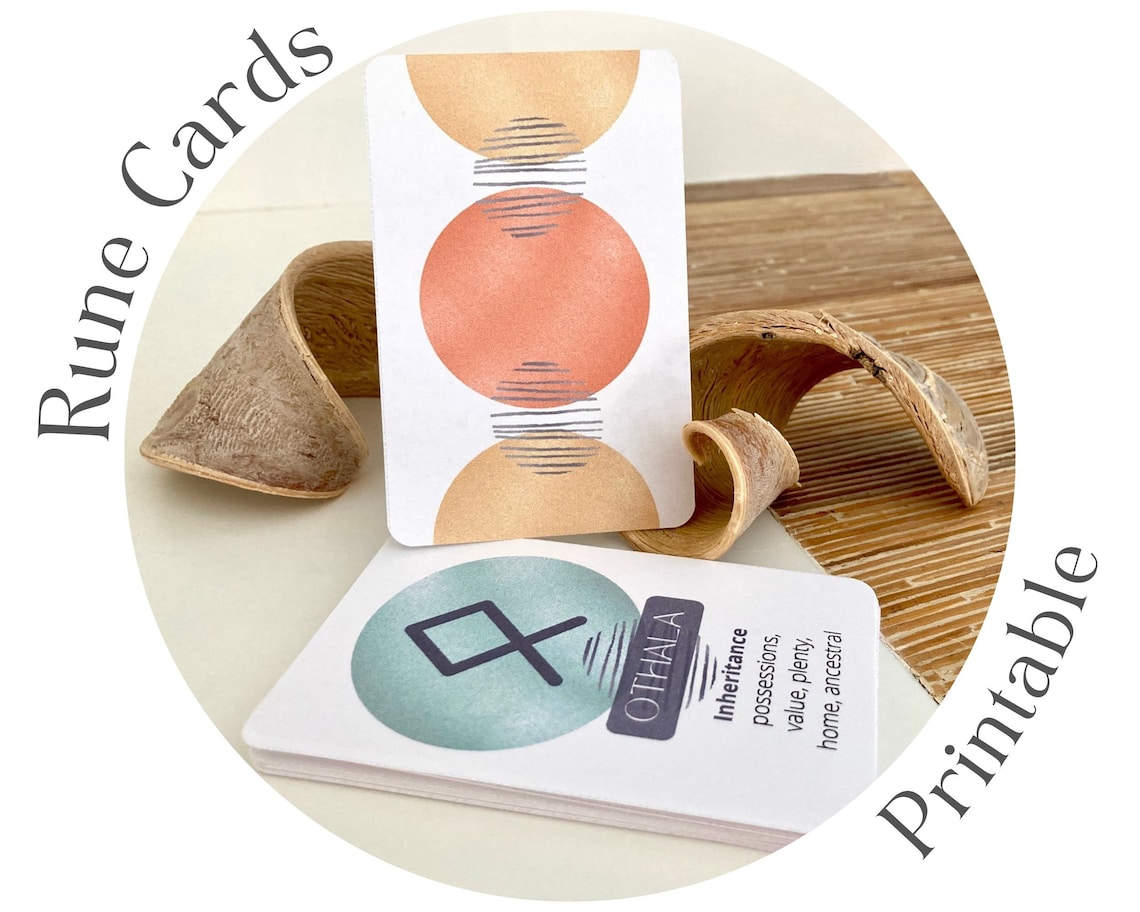 Rune Deck Printable Rune Cards Rune Set Oracle Deck Oracle - Etsy