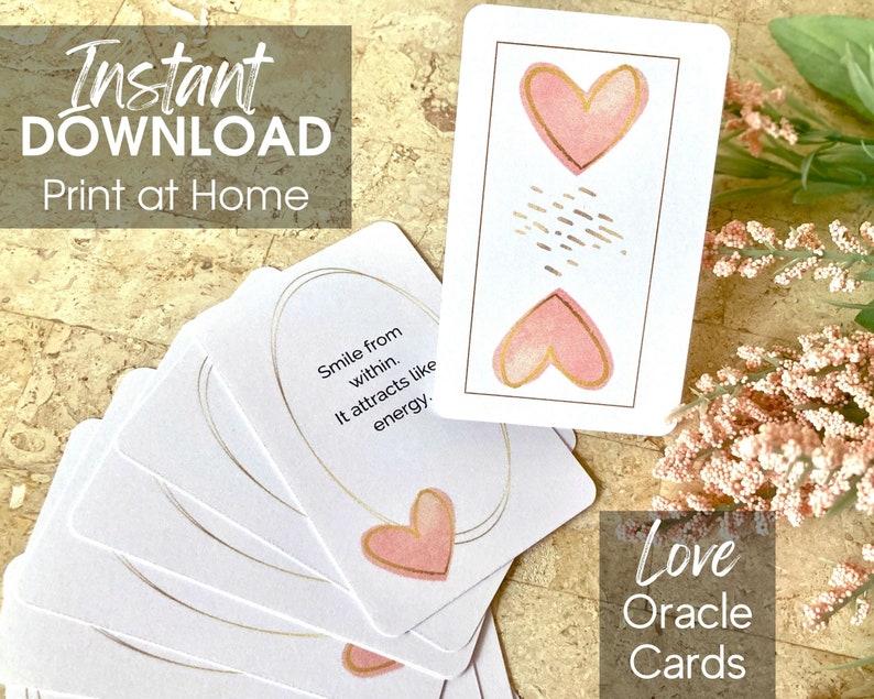 Love Oracle Deck Printable Oracle Romance Oracle Cards for | Etsy