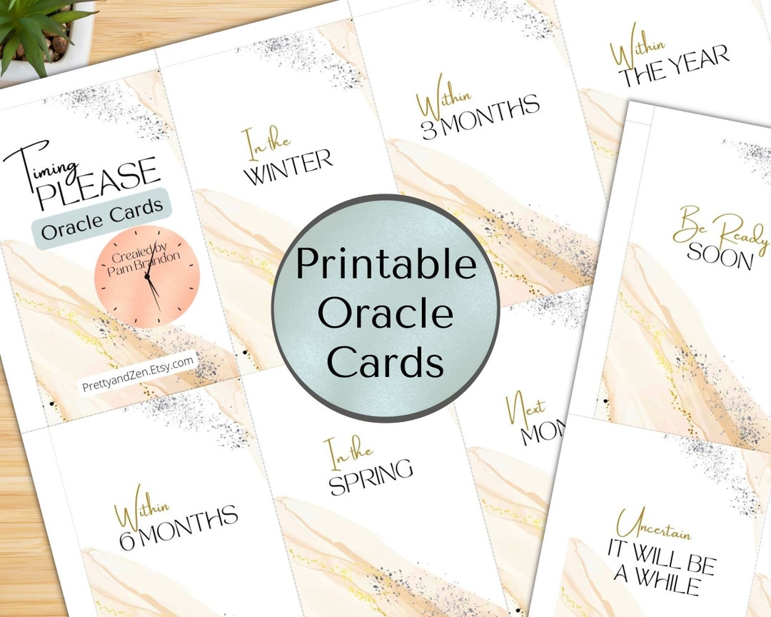 Divine Timing Oracle, Timing Oracle Cards, Clarifying Deck, Printable ...
