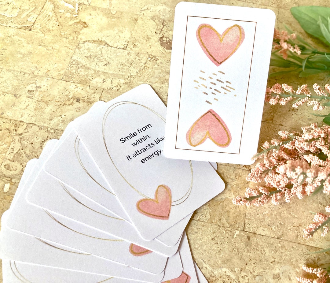 Printable Love Oracle Cards: Pink Heart Romance Deck (digital Download ...