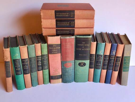 Modern Library Books vintage Colorful Classics sold - Etsy