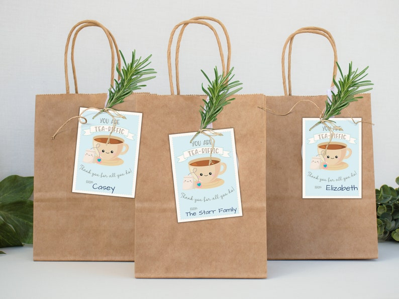 PRINTABLE You Are Tea-riffic! Thank You Appreciation Tags, Appreciation ...